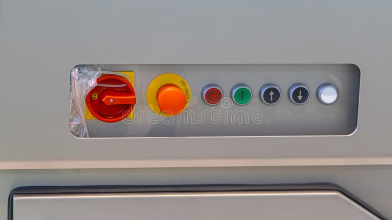 Machine Control Panel Buttons Stock Image - Image of stop, control ...