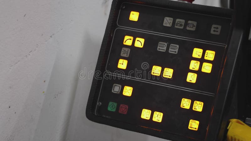 Machine Control Panel Lamps Stock Video - Video of machine, power ...