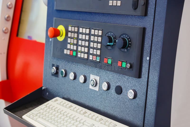 Machine Control Panel of Numerical Control Aperture Blur Focus Stock ...