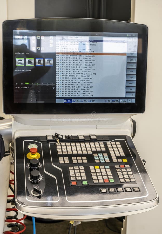 Machine Control Panel with Numerical Control and Touch Screen Display ...