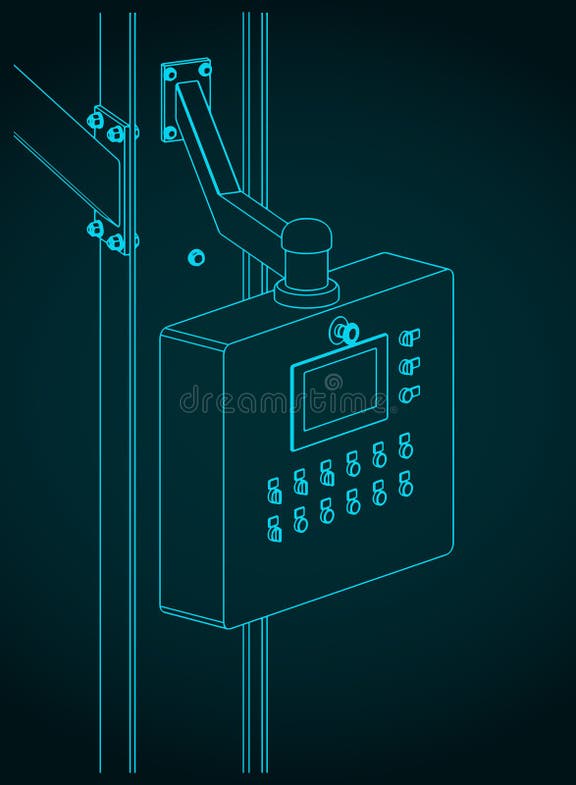 Machine control panel stock vector. Illustration of sketch - 278743117