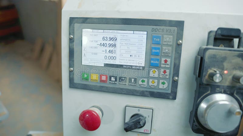 Machine Control Unit with Screen Stock Footage - Video of digital ...