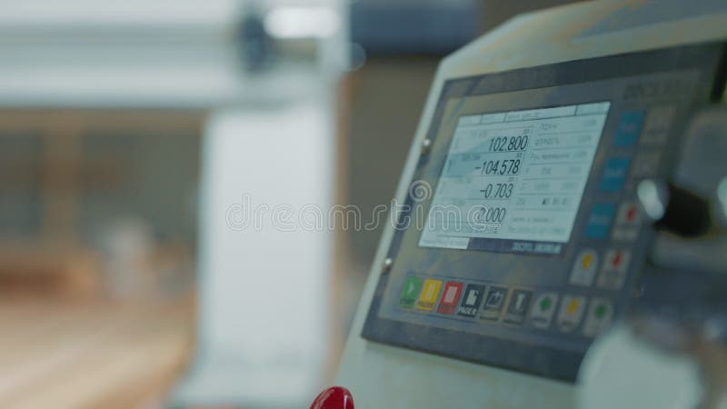 Machine Control Unit with Screen Stock Video - Video of plant, machine ...