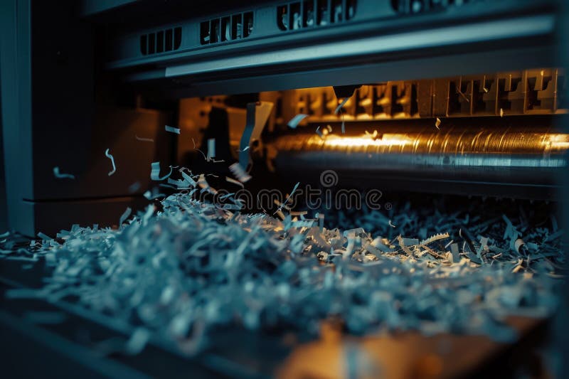 A Machine Covered in Shredded Paper, Often Used for Tasks Such As ...