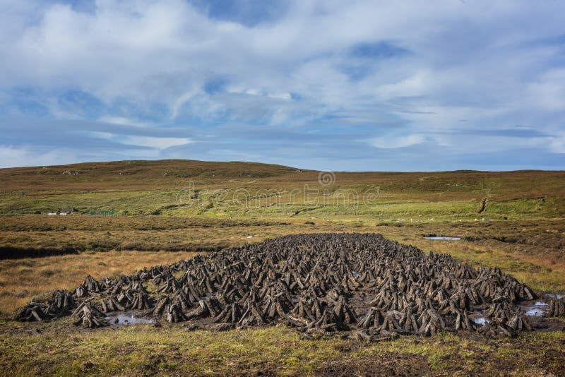 Turf cutting Ireland stock photo. Image of wilderness - 255548876