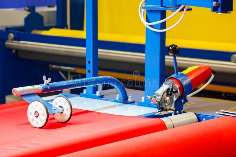 Machine for Cutting Cloth Fabrics Stock Image - Image of industry ...