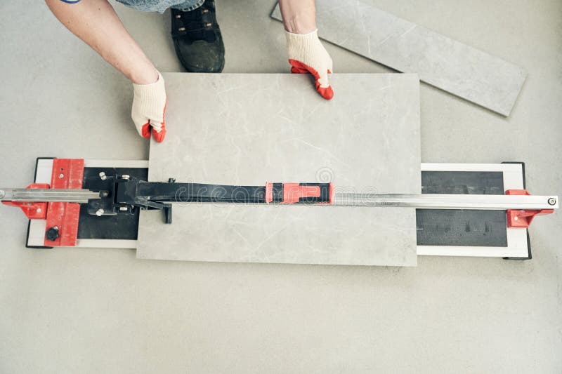 A Machine for Cutting Large Ceramic Tiles into Smaller Tiles with ...