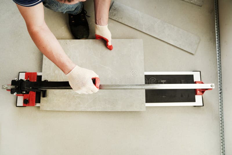 A Machine for Cutting Large Ceramic Tiles into Smaller Tiles with ...