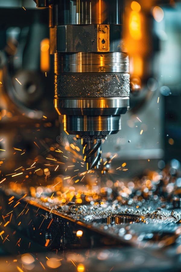 Machine Cutting Metal stock image. Image of generated - 374828407