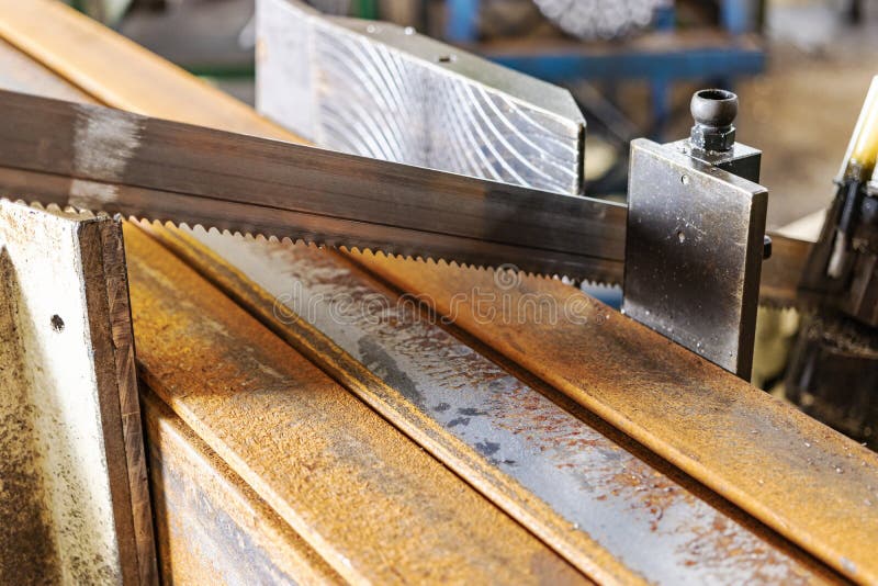 Machine for Cutting Metal Profile. the Saw Cuts Metal Blanks into ...