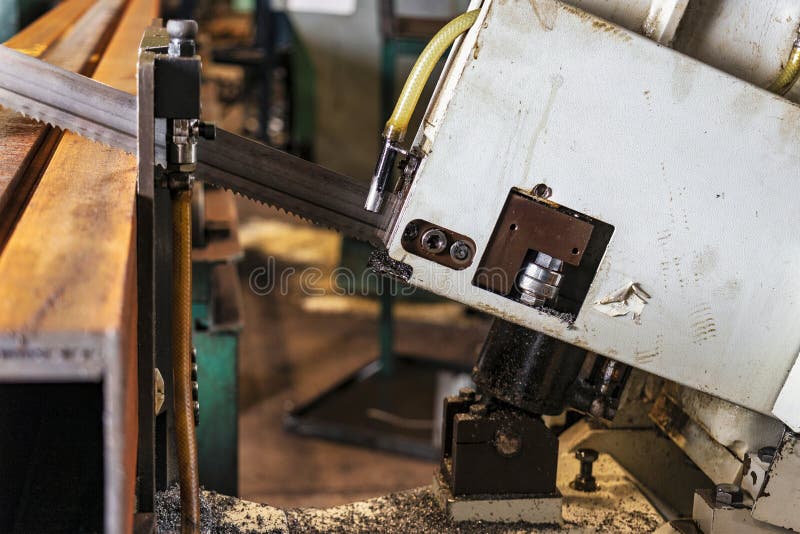 Machine for Cutting Metal Profile. the Saw Cuts Metal Blanks into ...