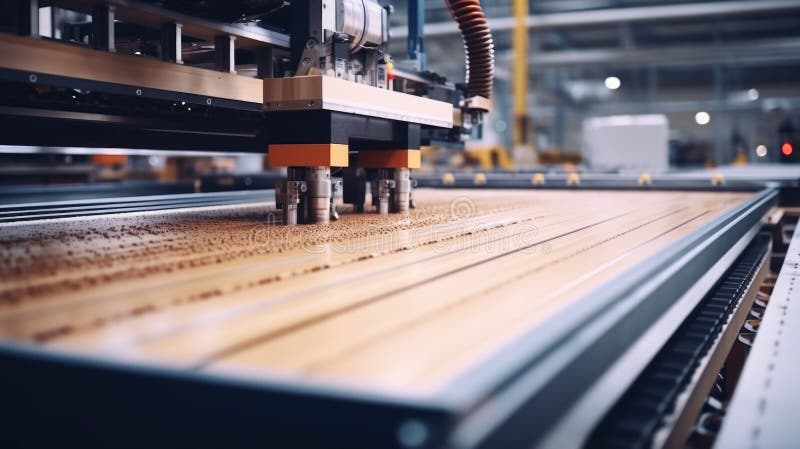 A Machine Cutting a Piece of Wood. Perfect for Woodworking Projects ...