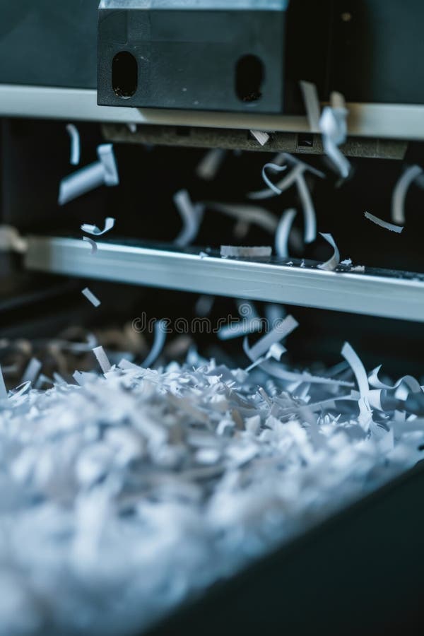 A Machine Cutting Shredded Paper into Pieces. Suitable for Use in ...