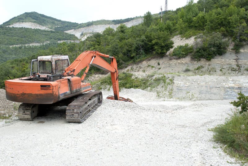 Machine de creusement image stock. Image du construction - 68578391