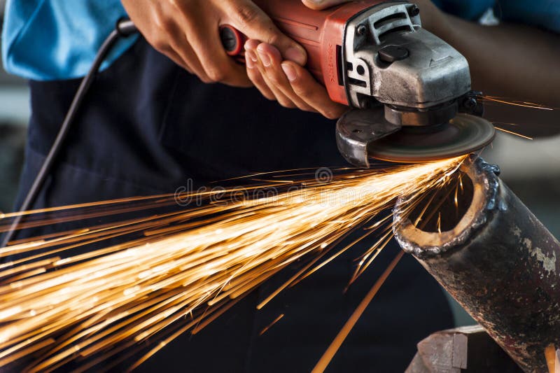 Machine de meulage photo stock. Image du sécurité, incendie - 30092434