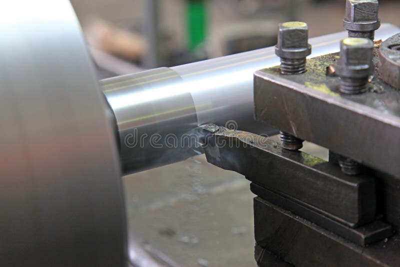 Machine De Tour Dans L'atelier Photo stock - Image du procédé, acier ...