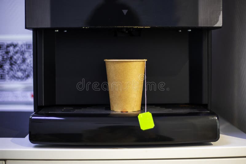 Machine with a Disposable, Recyclable Cardboard Cup Containing a Hot ...