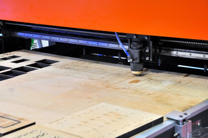 Machine of Drawing and Cutting Stock Photo - Image of detail ...