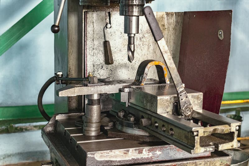 Machine for Drilling Metal Products. the Concept of the Metalworking ...