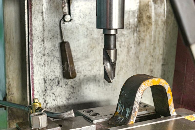 Machine for Drilling Metal Products. the Concept of the Metalworking ...