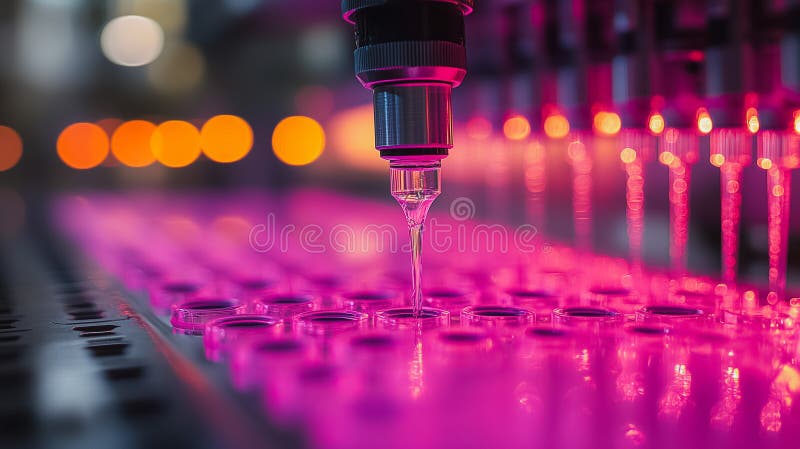 A Machine is Dripping a Liquid Onto a Pink Surface Stock Photo - Image ...