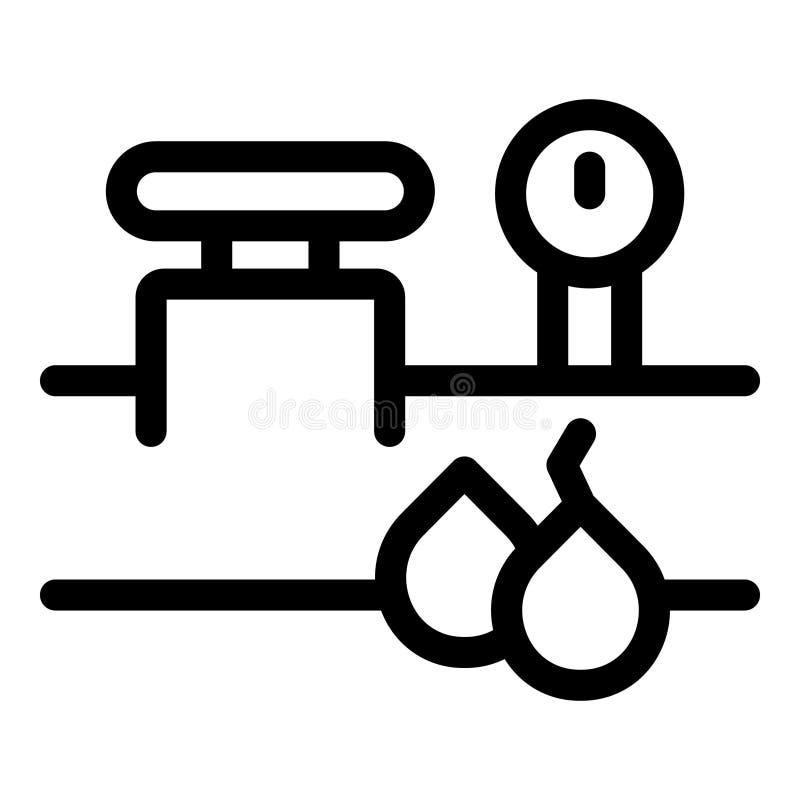 Machine Drying Clothes with Water Drops Icon Outline Vector Stock ...