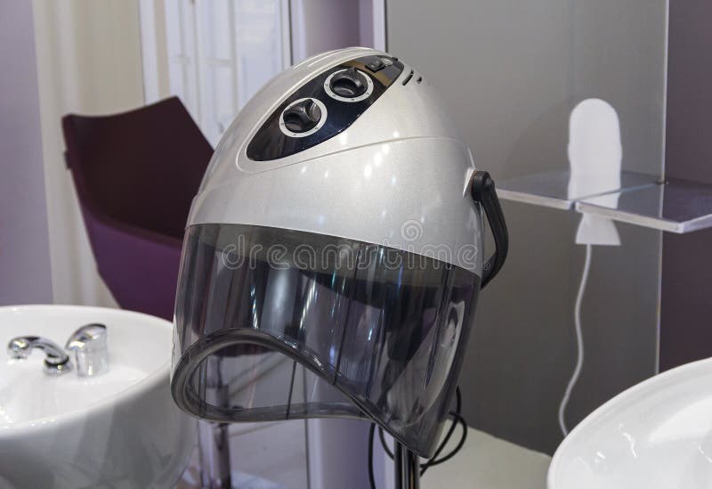 Machine for Drying Hair in Barber Shop Stock Photo - Image of bathroom ...