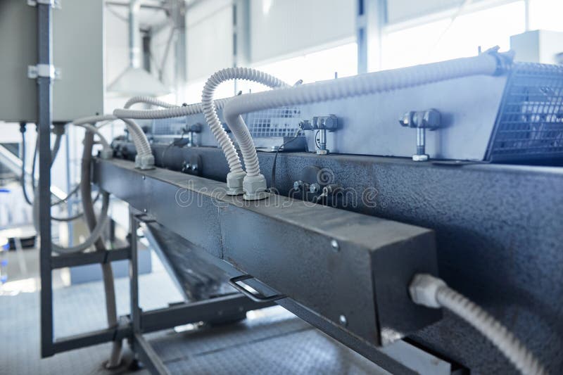 Machine Drying Wheat Grains On Conveyor Stock Image - Image of ...