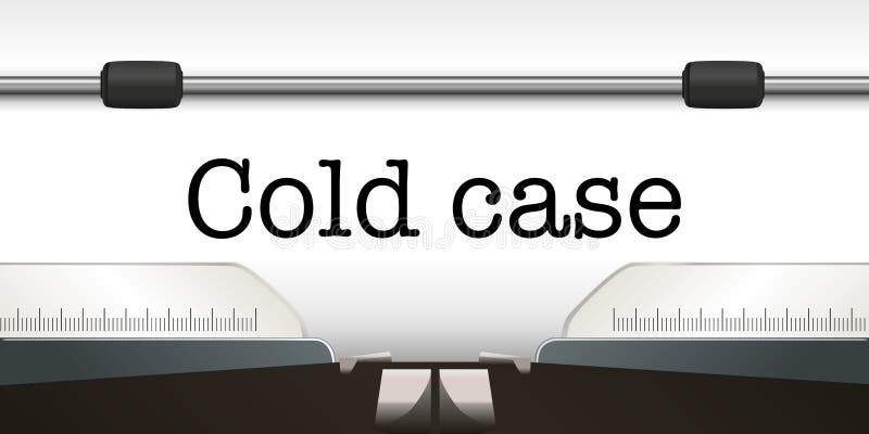 The Words Cold Case Written on a Typewriter. Stock Vector ...