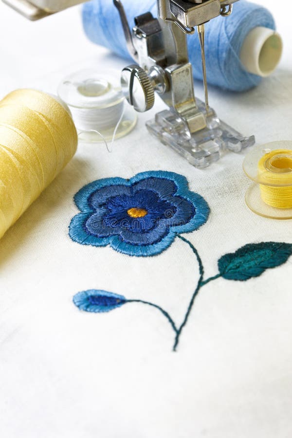 Machine embroidery stock image. Image of making, fashion - 38691825