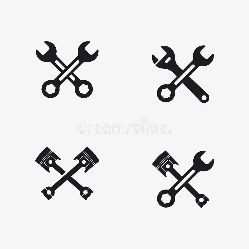 Machine Engine and Heavy Equipment Logos Design Icon Sign Vector ...