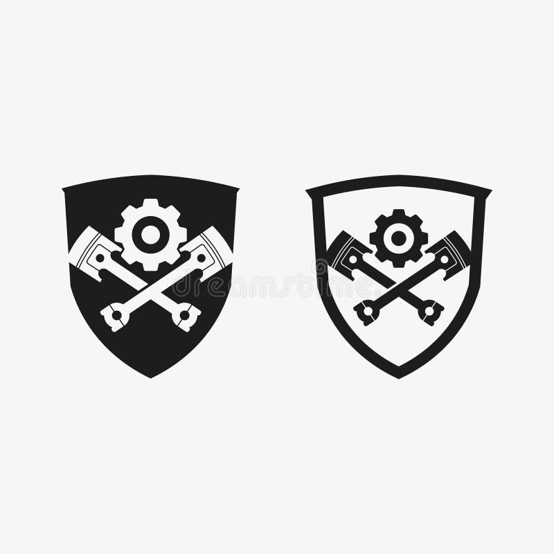 Machine Engine and Heavy Equipment Logos Design Icon Sign Vector ...