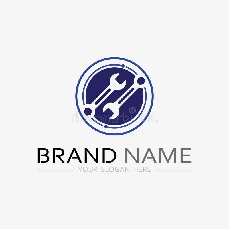 Machine Engine and Heavy Equipment Logos Design Icon Sign Vector ...