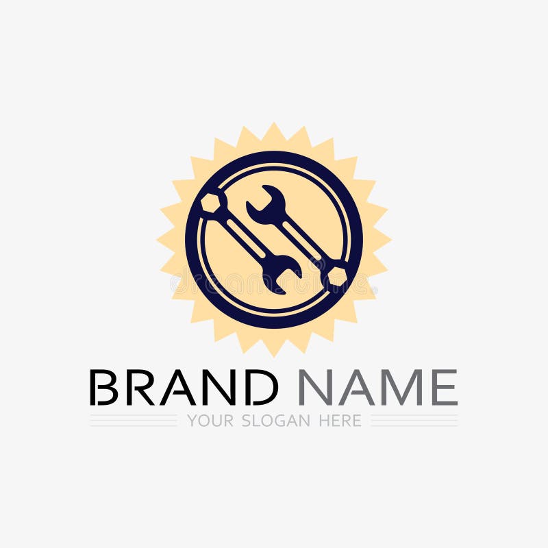 Machine Engine and Heavy Equipment Logos Design Icon Sign Vector ...