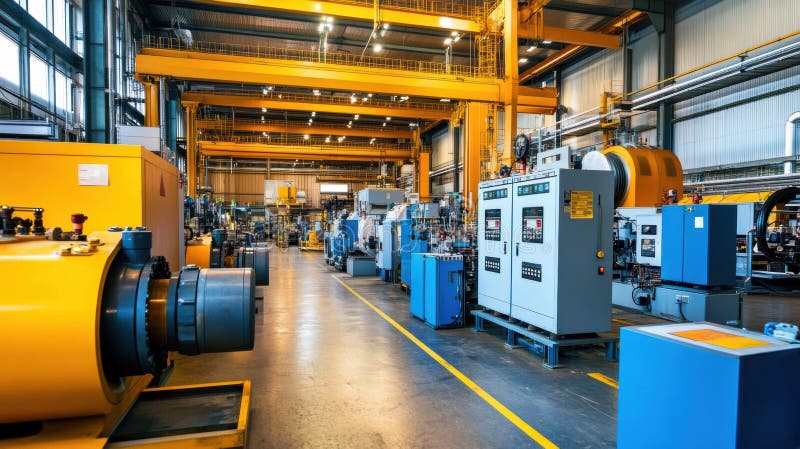 Machine Engineering in Factory Industry Stock Image - Image of ...