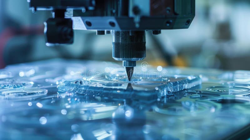 Machine Engraving Glass stock image. Image of tool, precision - 374243699