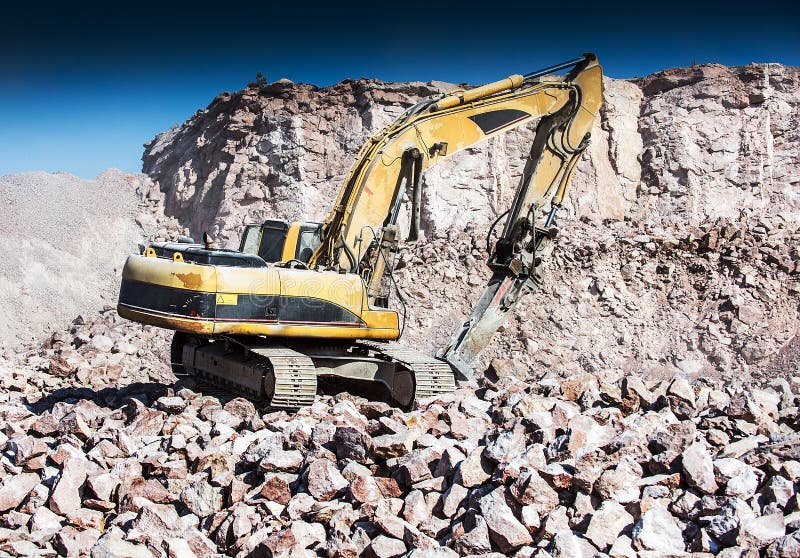 Machine with Excavator Hammer Stock Image - Image of build, excavating ...
