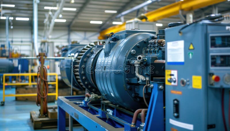 Machine in Factory Near Control Panel for Mass Production Stock Image ...