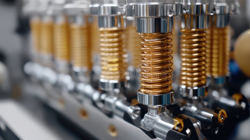 A Machine Features Numerous Springs Actively Engaged in Operation ...