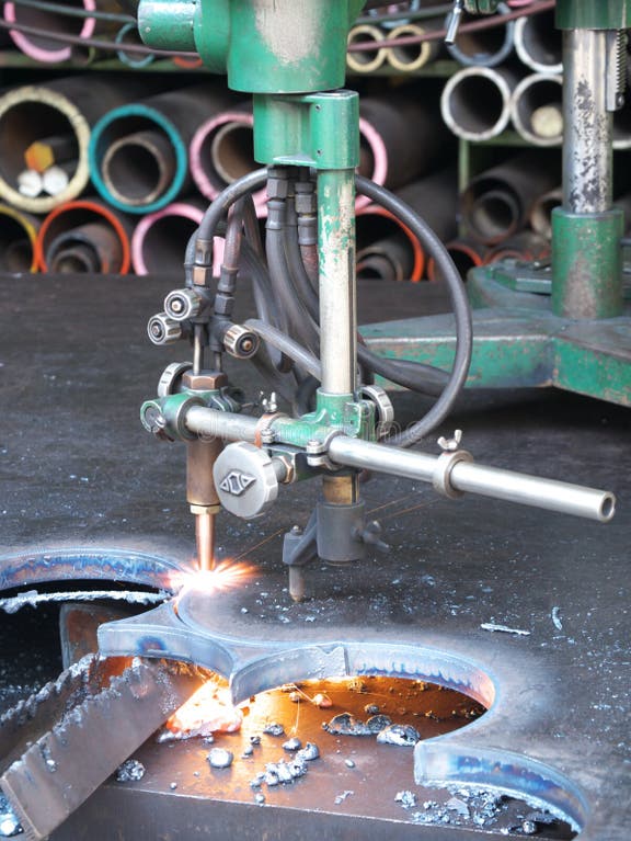 Machine fire cut stock photo. Image of automation, manufacturing - 24537176