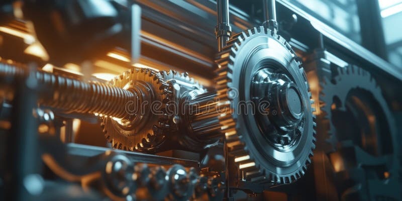 Machine Gears Close Up stock image. Image of engineering - 373025613