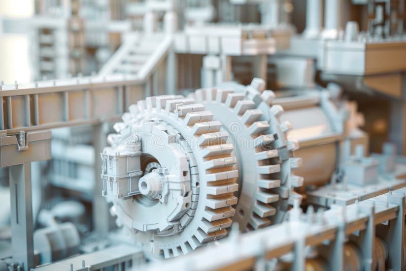 A Machine with Gears and a Wheel with Generative AI Stock Illustration ...