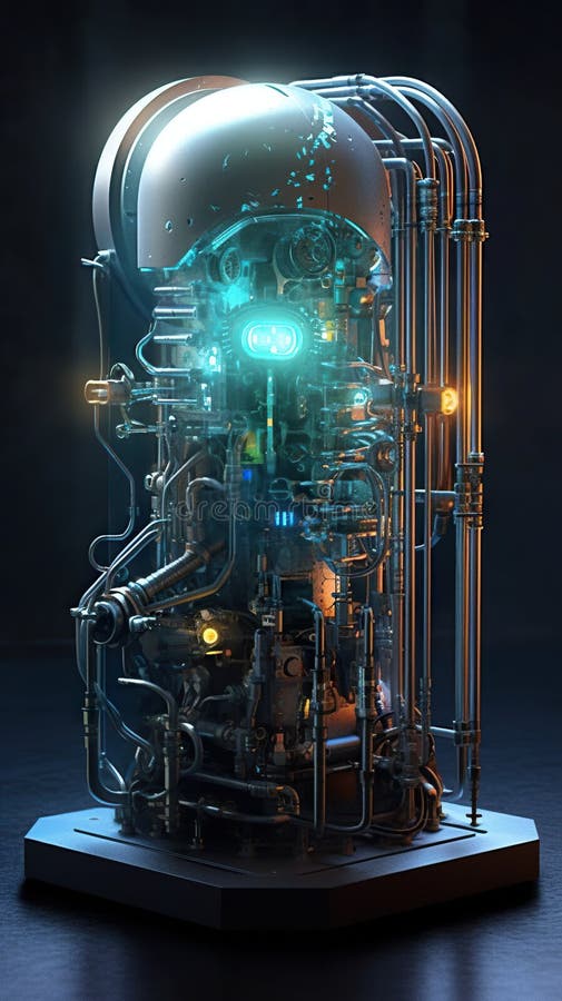 A Machine with a Glowing Green Light on Top of it. Generative AI Image ...