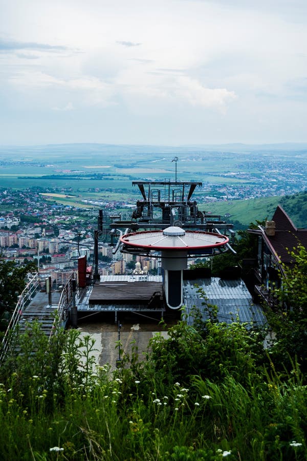 The Machine for Gondola, Ski Lift Pillar Stock Photo - Image of cable ...