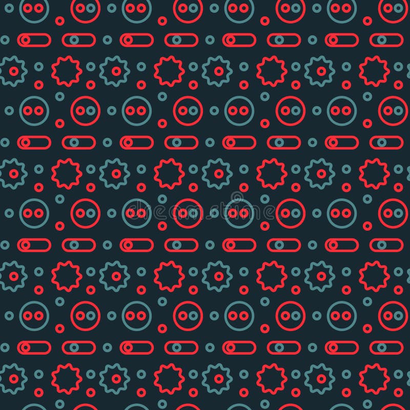 Machine Gone Mad Pattern Seamless Design Stock Vector - Illustration of ...