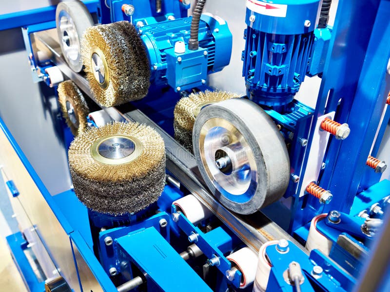 Machine for Grinding and Cleaning Profile Pipes from Rust Stock Image ...