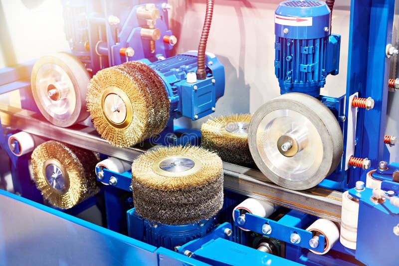 Machine for Grinding and Cleaning Profile Pipes from Rust Stock Image ...