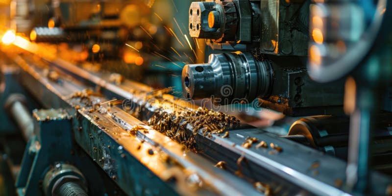 Machine is Grinding Metal, and Image Has Mood of Industrial Stock Photo ...