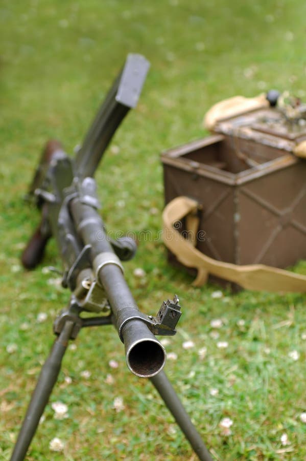 Machine gun stock image. Image of barrel, ammo, guns - 10224481