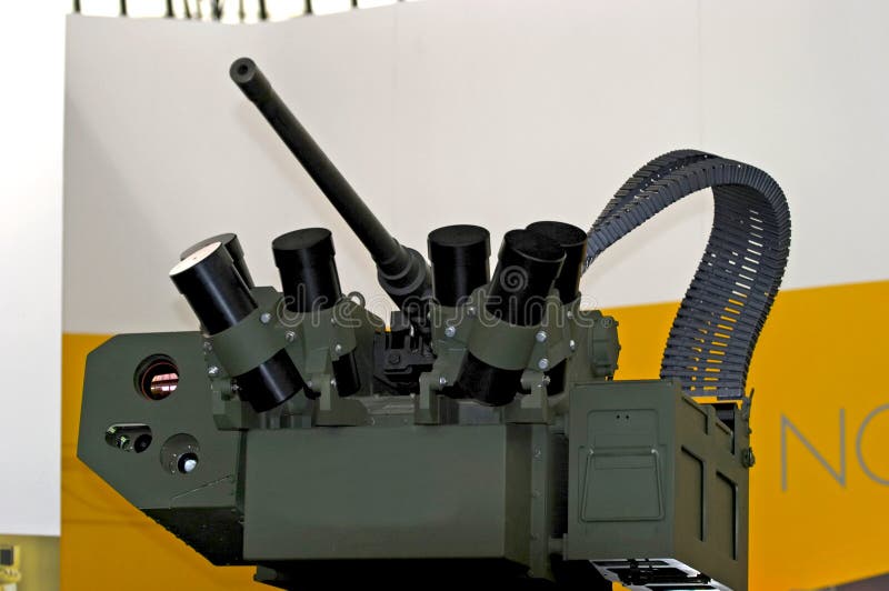 Antiaircraft Machine Gun Mounted on a Tank Stock Image - Image of ...